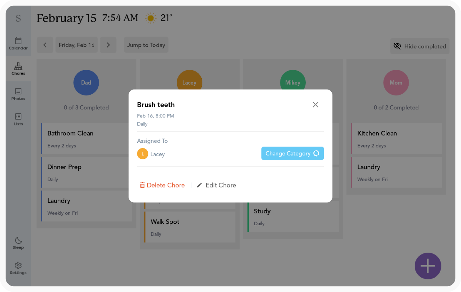 How do I create and delete chores? – Skylight Support